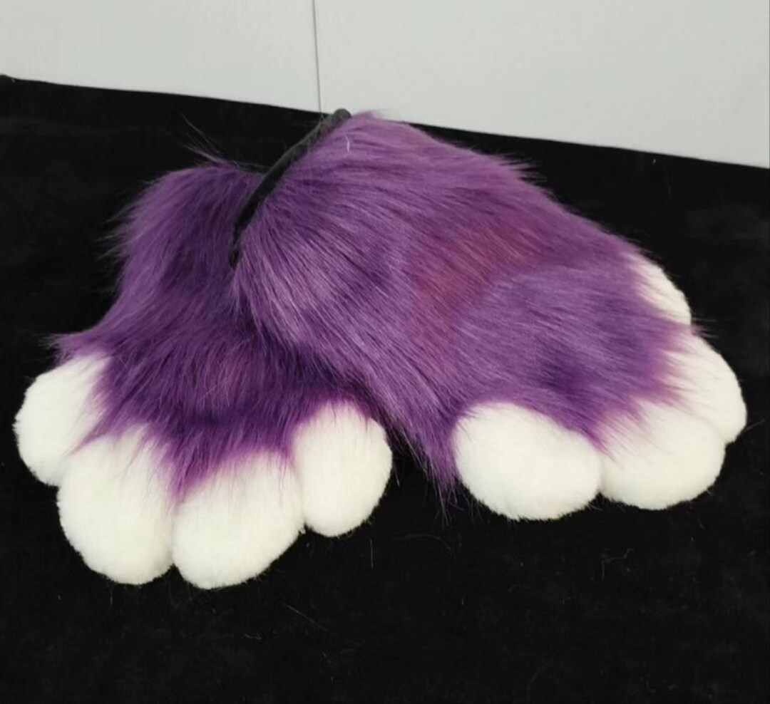 Rabbit Furry Paws, Handmade Fursuit Hand Paws, 4 Fingers Fursuit Paws ...