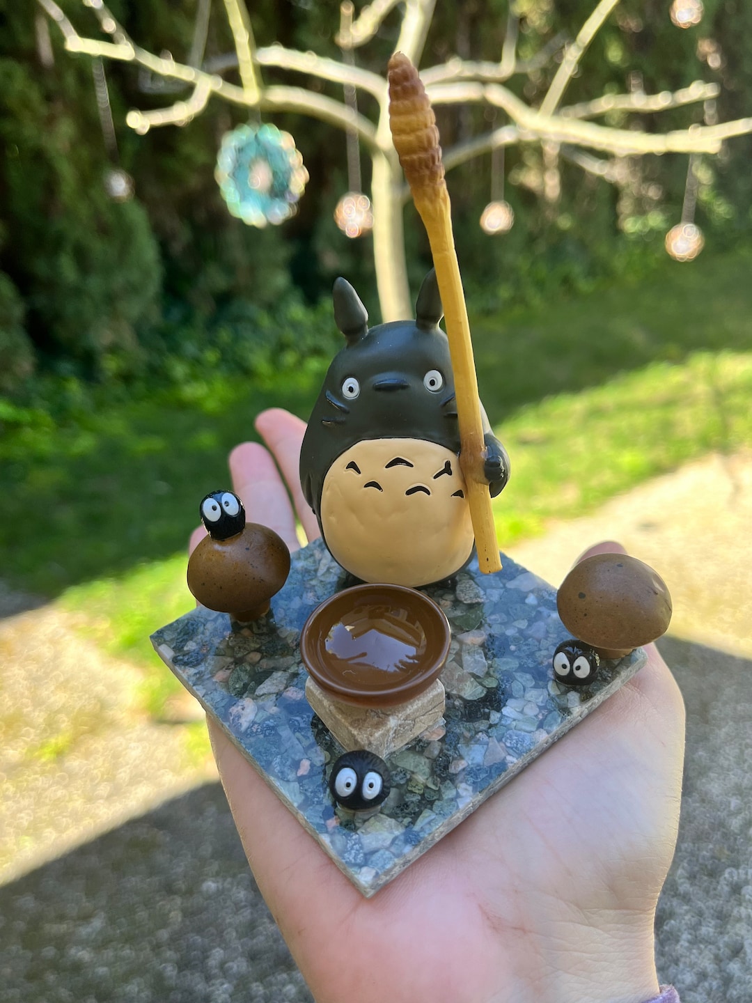Totoro Mini Planter, Miniature Totoro Art, Mini Garden, Diorama ...