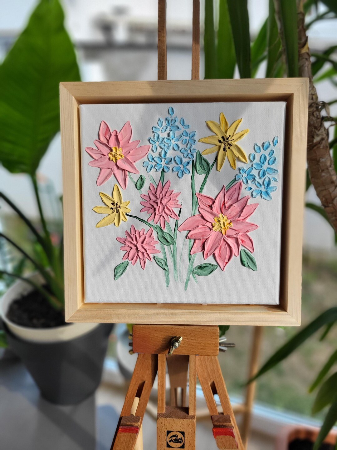 Buy Art, 3D Structure Flowers Textured Flower Art. Structured Picture ...