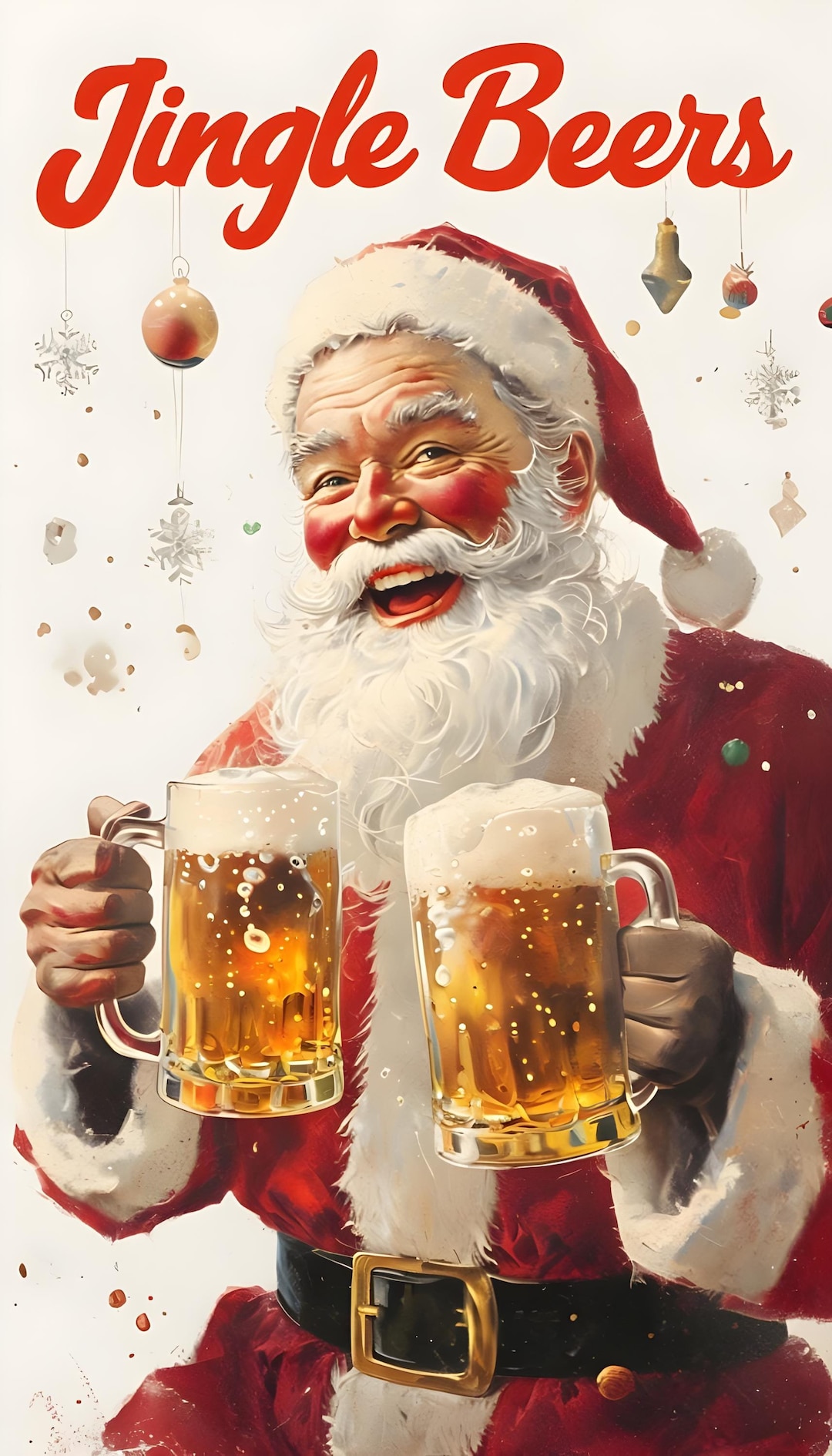Santa With Beer - Etsy