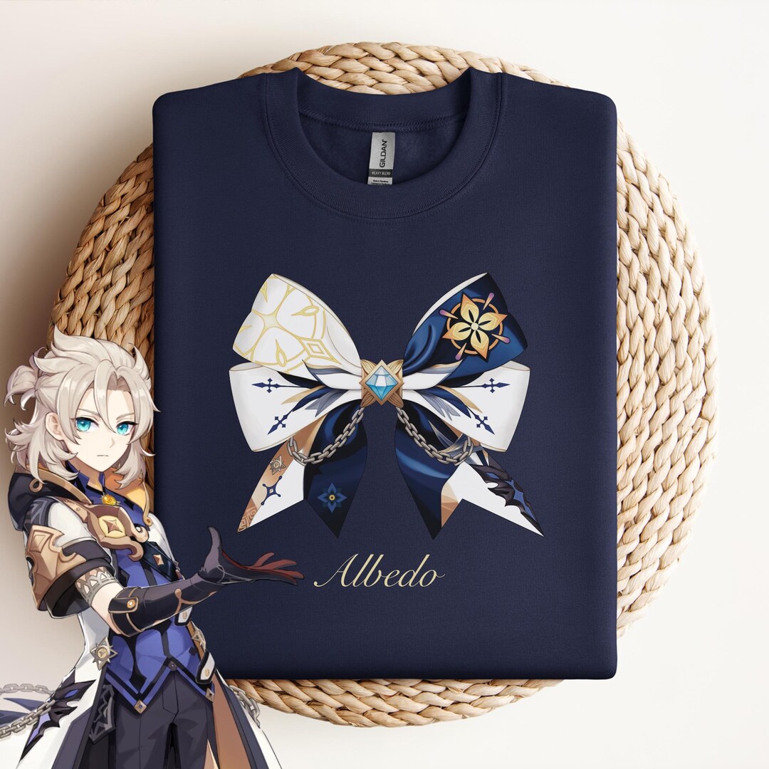 Albedo Bow Sweatshirt | Genshin Impact Fan Apparel - Etsy