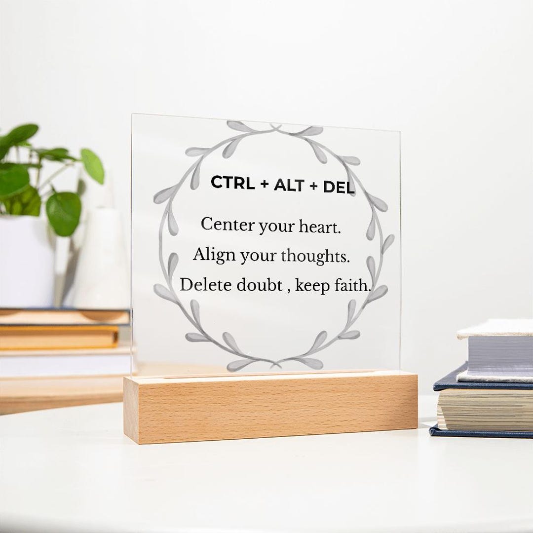 Ctrl Alt Del LED Acrylic Plaque · Modern Office Decor Gift - Etsy