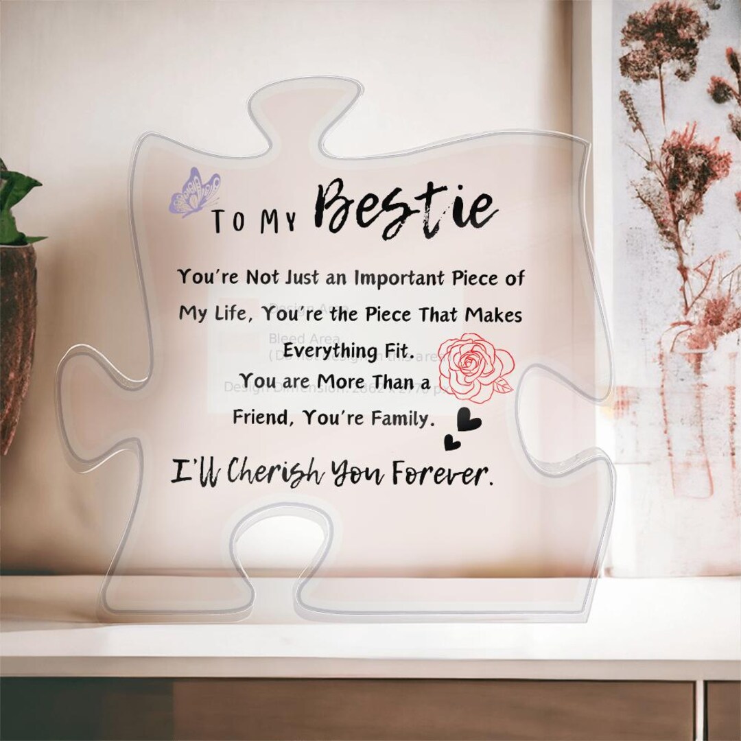 Bestie Acrylic Puzzle Plaque ~ Fun Gift - Etsy