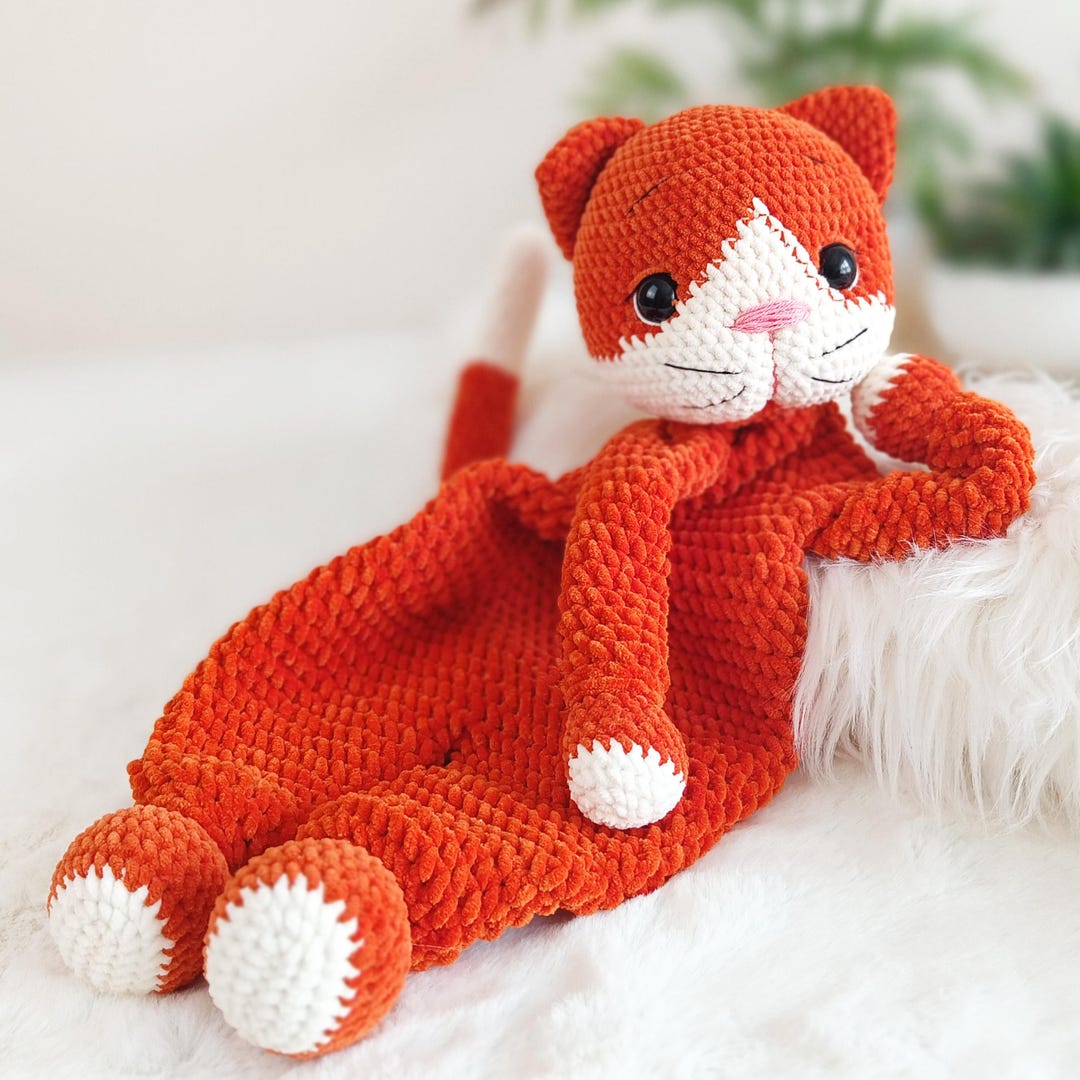 Cat Snuggler Crochet Cat Crochet Toy Snuggler for Babies Gift for ...