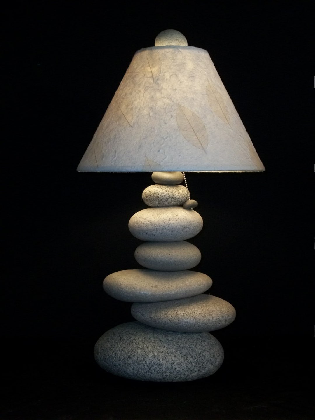 Maine Stacked Stone Balance Rock Lamp - Etsy