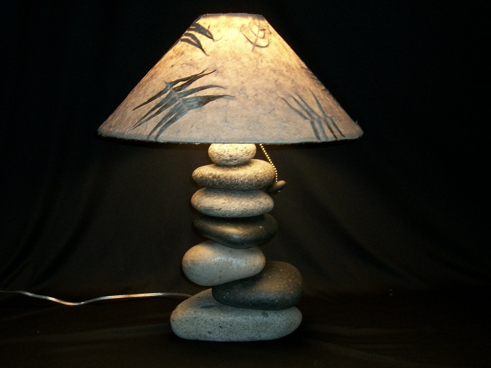 STONE Lamp....large Balance Rock Lamp - Etsy