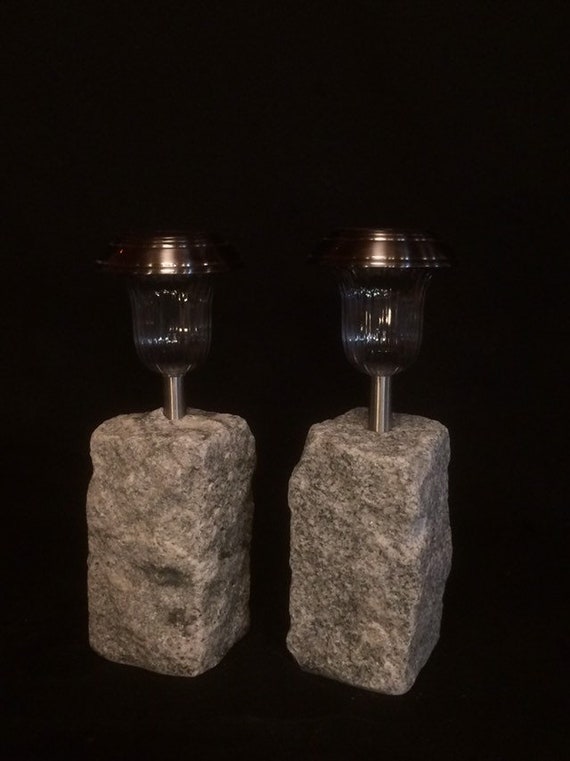 Granite Stone Solar Lights | Etsy