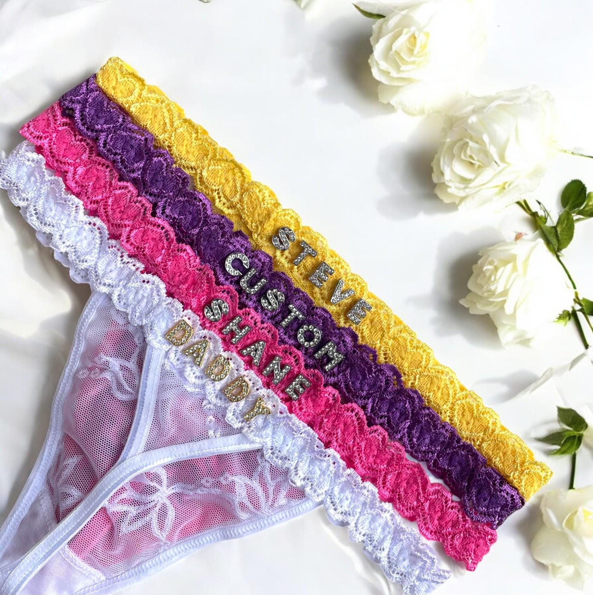 Custom Name Thong, Custom Panties, Name Thong, Thong With Name Panties ...