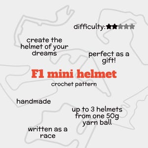 Formula 1 Mini Helmet Crochet Pattern – F1 Amigurumi PDF Tutorial - Etsy