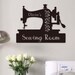 Personalized Metal Sewing Sign,custom Name Sewing Room,sewing Machine ...