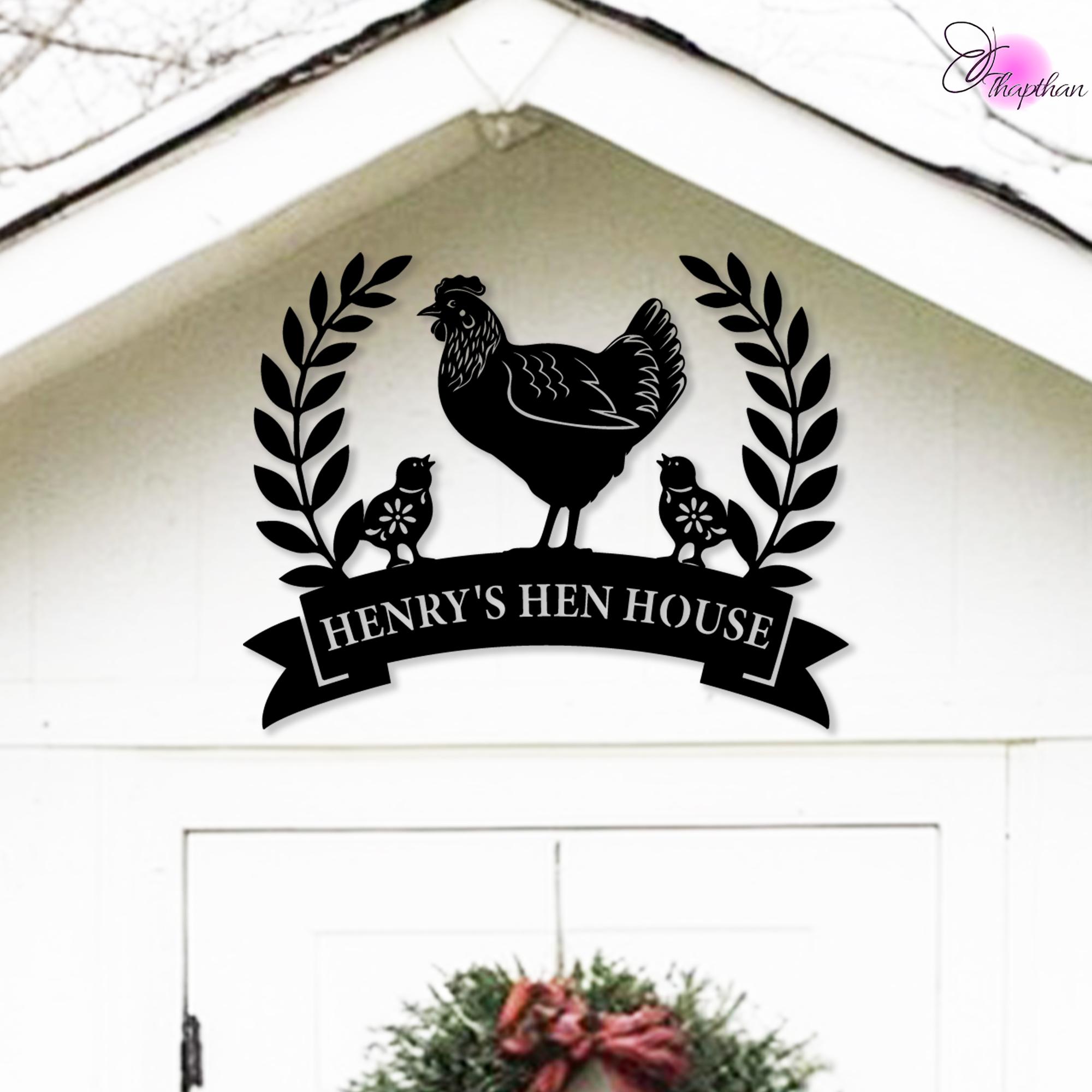 Personalized Metal Chicken Coop Sign,chicken Coop Sign Decor,hen House ...