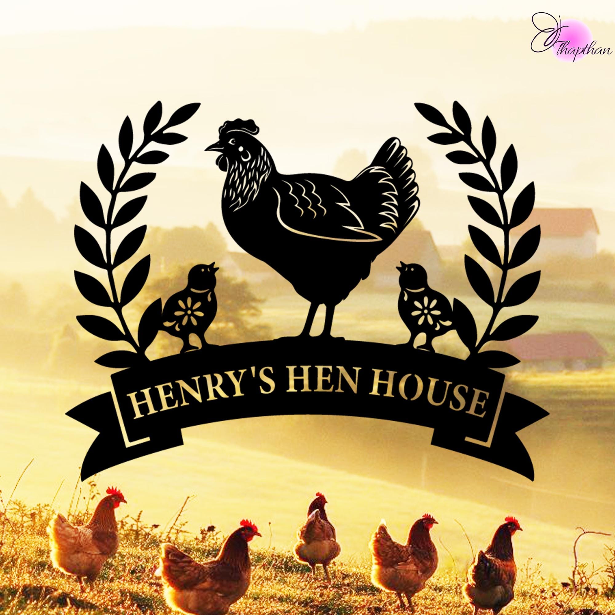 Personalized Metal Chicken Coop Sign,chicken Coop Sign Decor,hen House ...