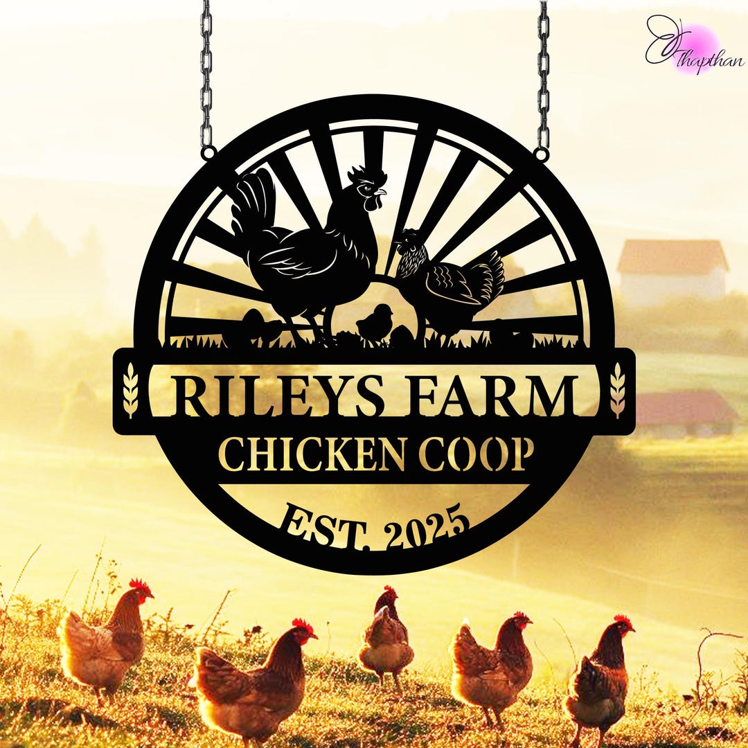 Personalized Metal Chicken Coop Sign,chicken Coop Sign Decor,farm Sign ...