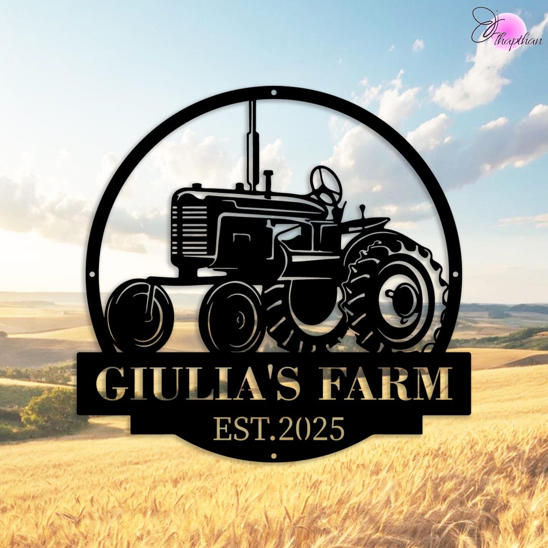 Customized Tractor Name Sign,personalized Farm Sign,metal Sign,farm ...