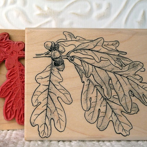 Maple Leaf Rubber Stamp From Oldislandstamps - Etsy