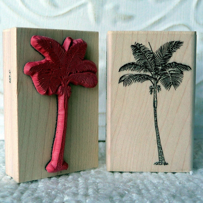 Palm Tree Stamp - Etsy
