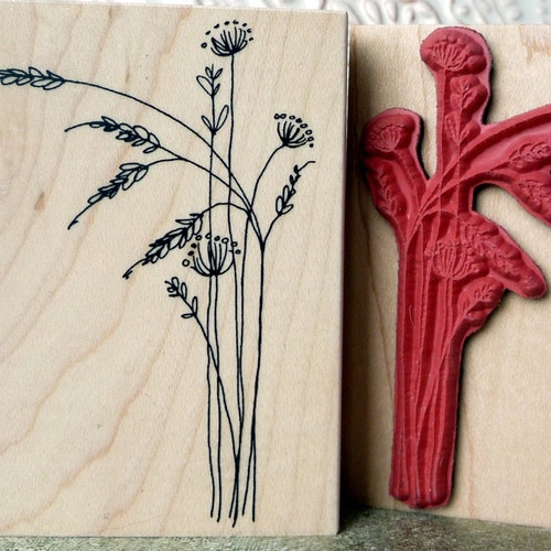 Rustic Wreath Rubber Stamp From Oldislandstamps - Etsy