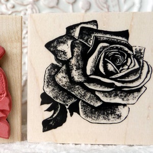 Vintage Rose Rubber Stamp From Oldislandstamps - Etsy