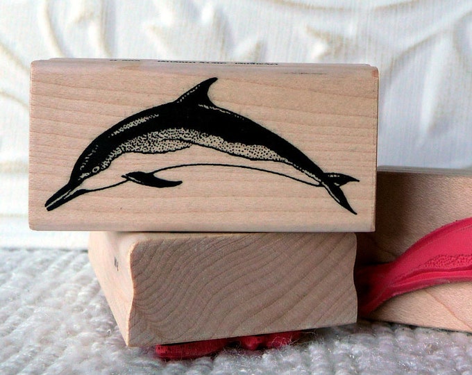 Dolphin Rubber Stamp From Oldislandstamps - Etsy