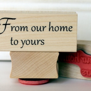 From Our Home to Yours Text Rubber Stamp From Oldislandstamps - Etsy