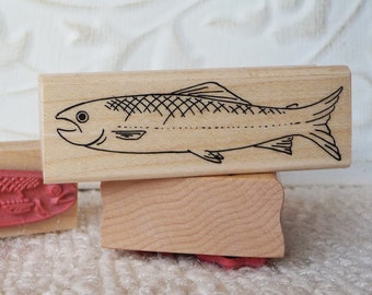 Funky Fish Rubber Stamp From Oldislandstamps | Etsy