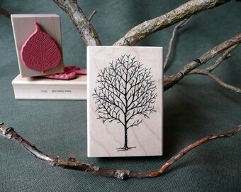 Bare tree stamp | Etsy