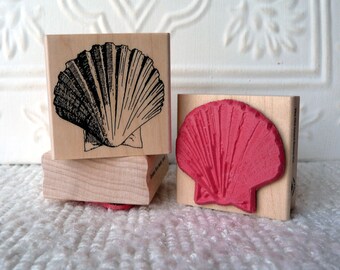 Small Shell rubber stamp from oldislandstamps | Etsy