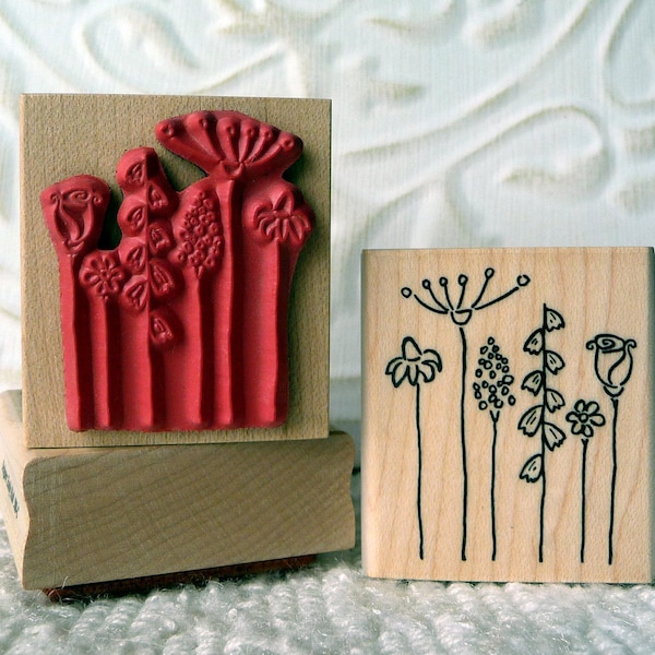 Floral Rubber Stamp - Etsy