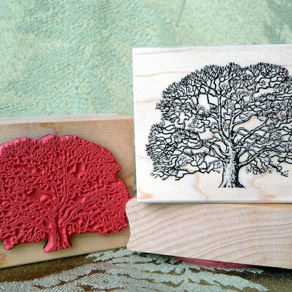 Tree Rubber Stamp - Etsy