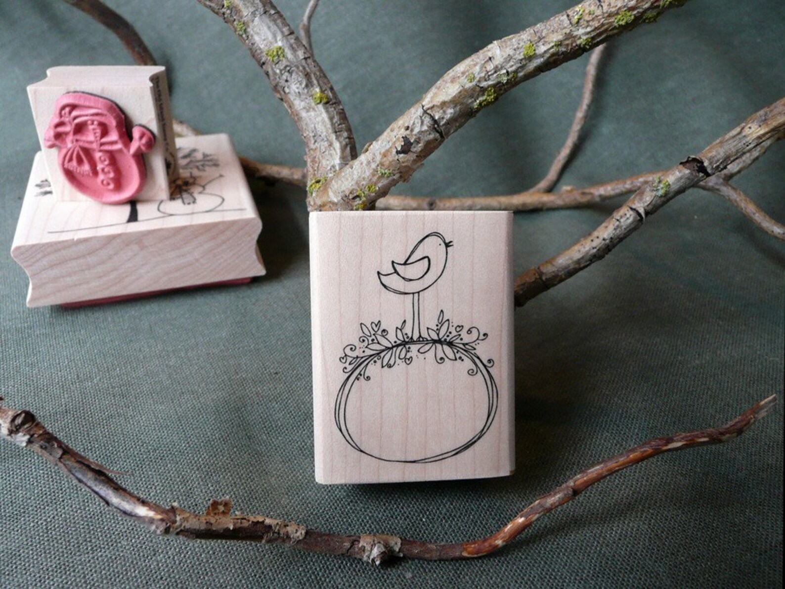 Sweet Little Bird Rubber Stamp From Oldislandstamps - Etsy