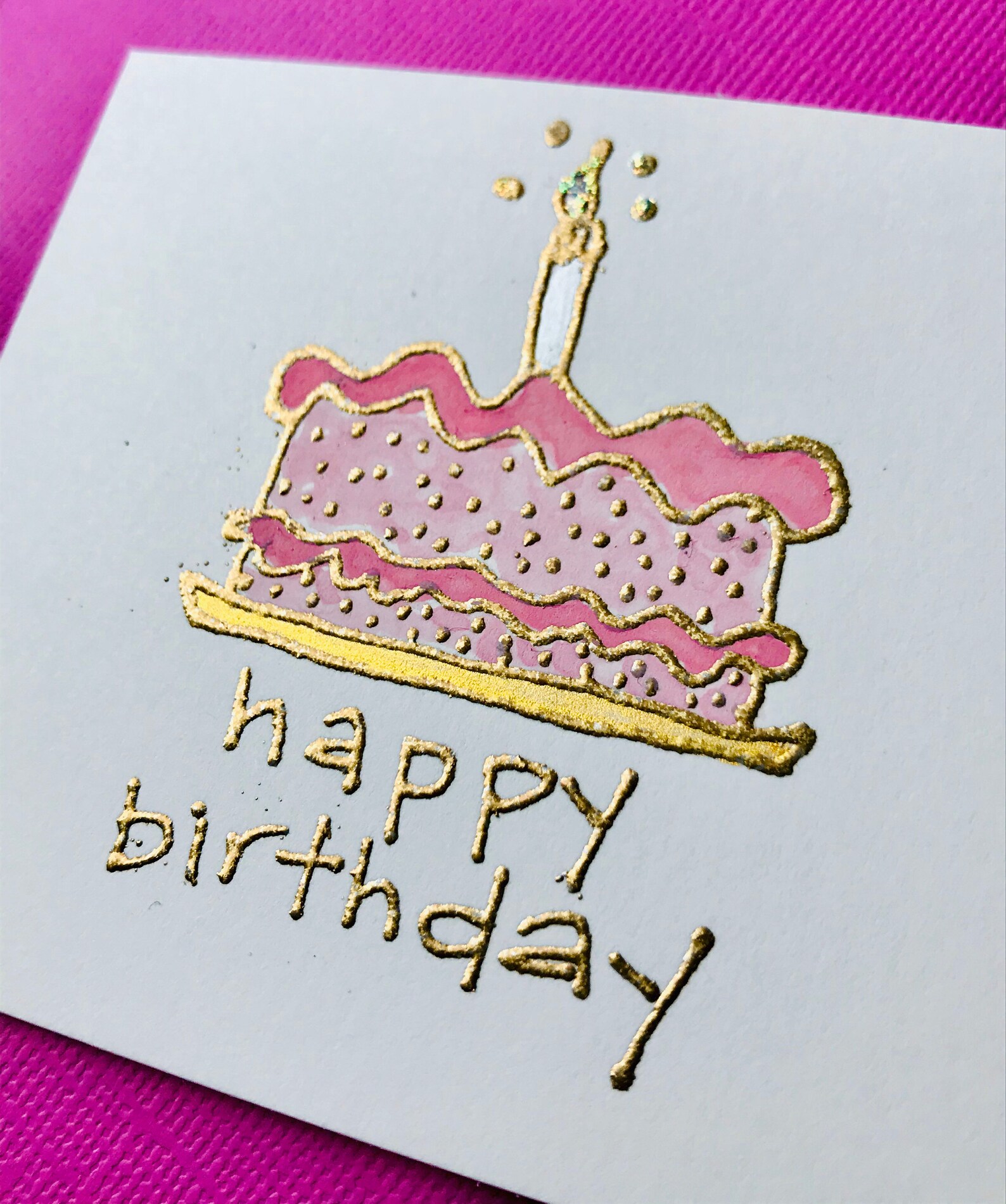 Happy Birthday Cake Rubber Stamp From Oldislandstamps - Etsy