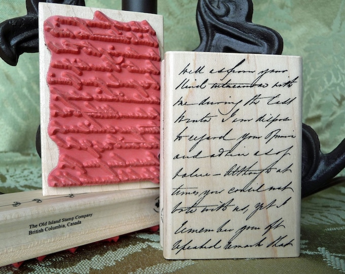 Handwritten Script Rubber Stamp From Oldislandstamps - Etsy