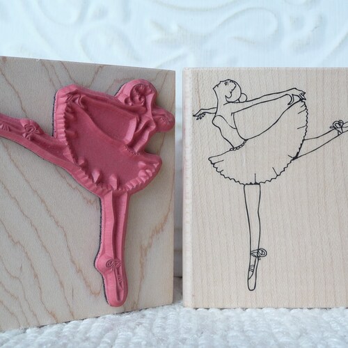 Ballet Shoes Rubber Stamp From Oldislandstamps - Etsy