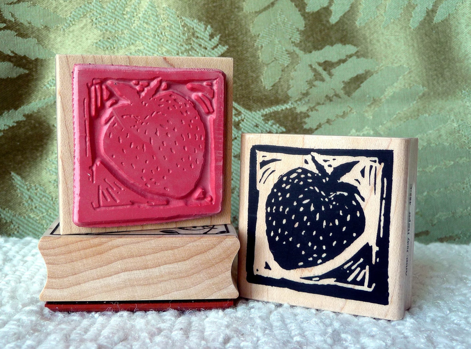 Strawberry Rubber Stamp From Oldislandstamps - Etsy