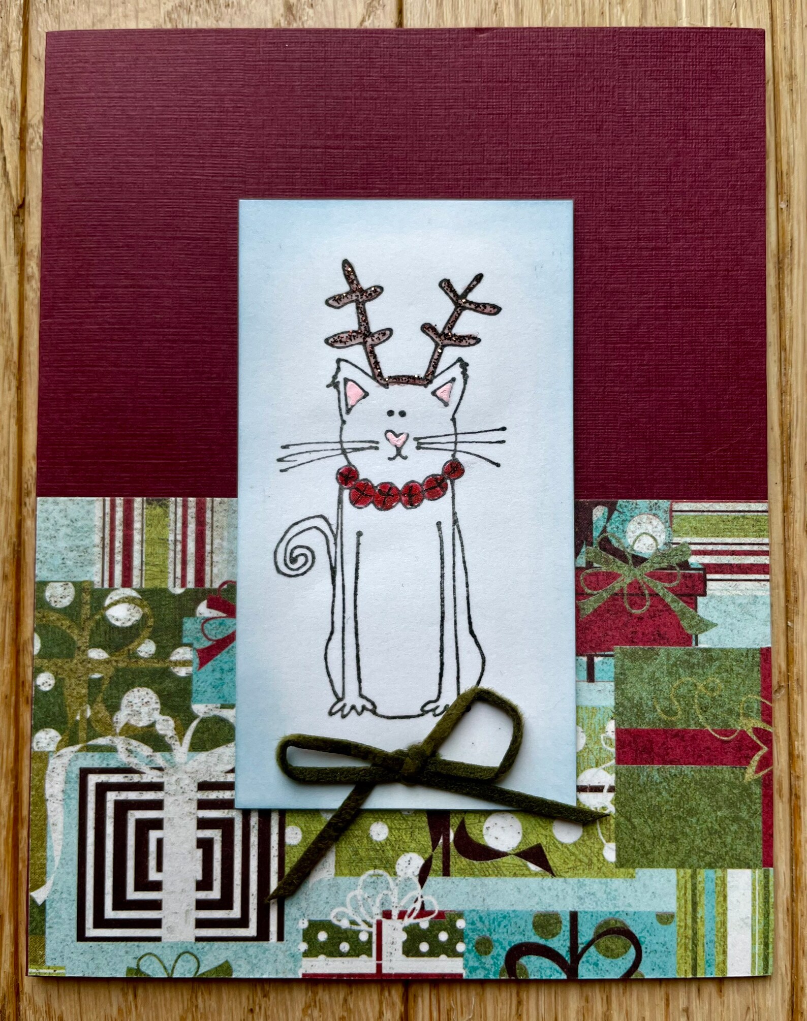 Christmas Cat Rubber Stamp From Oldislandstamps - Etsy