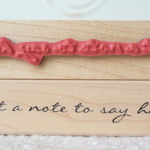 Just a Note to Say Hello Rubber Stamp From Oldislandstamps - Etsy