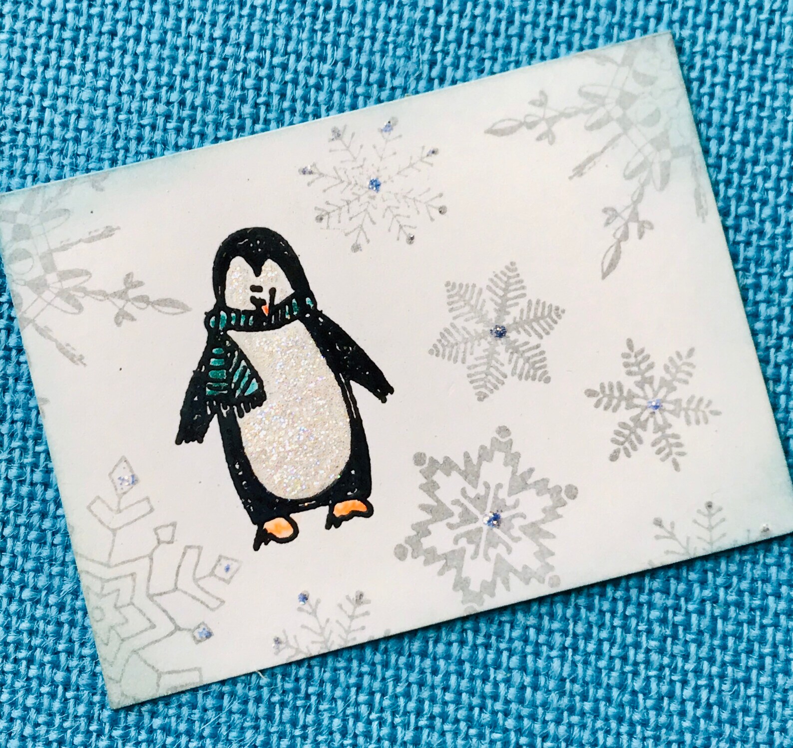 Holiday Penguin Rubber Stamp From Oldislandstamps - Etsy