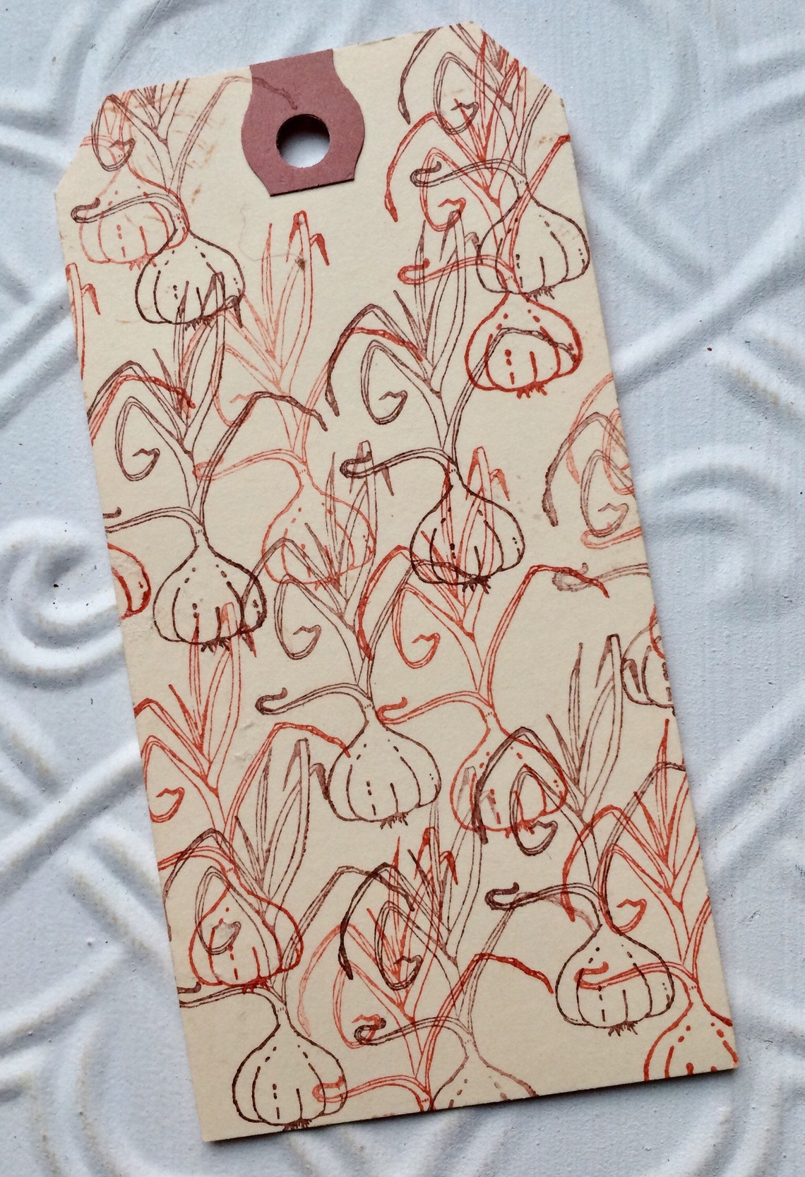 Organic Garlic rubber stamp from oldislandstamps | Etsy