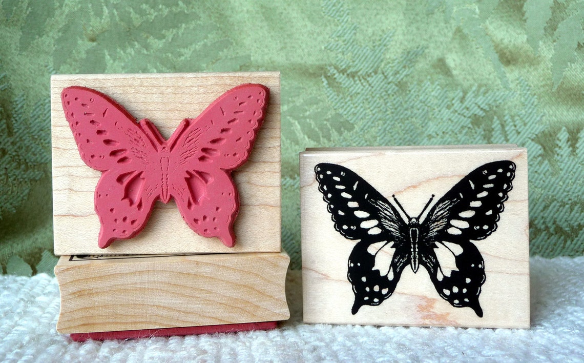 Butterfly Rubber Stamp From Oldislandstamps - Etsy