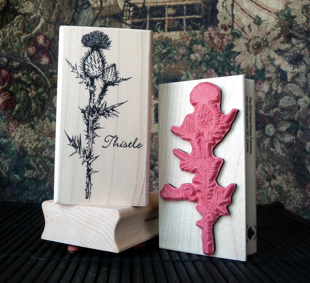 Thistle Rubber Stamp From Oldislandstamps - Etsy