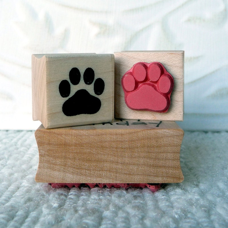 Paw Print Stamps - Etsy