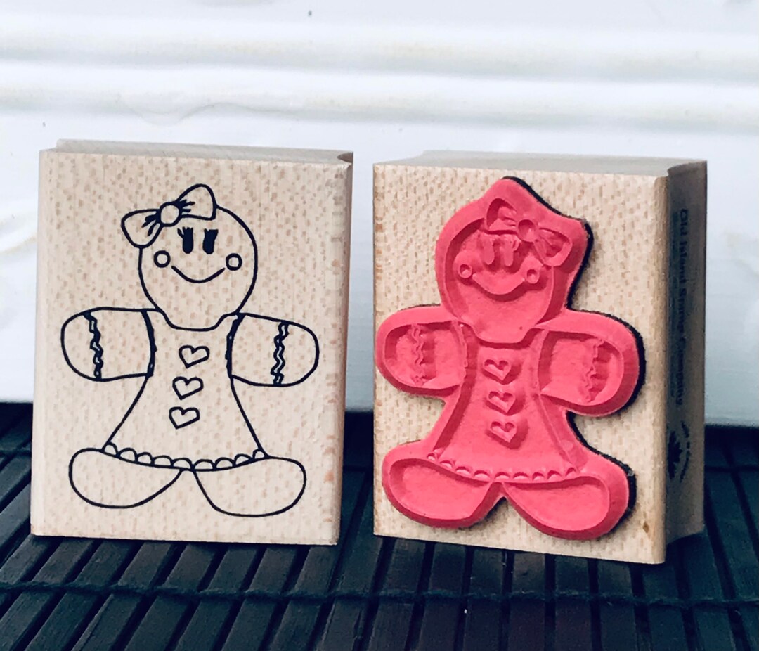 Ginger Gingerbread Girl Rubber Stamp From Oldislandstamps - Etsy