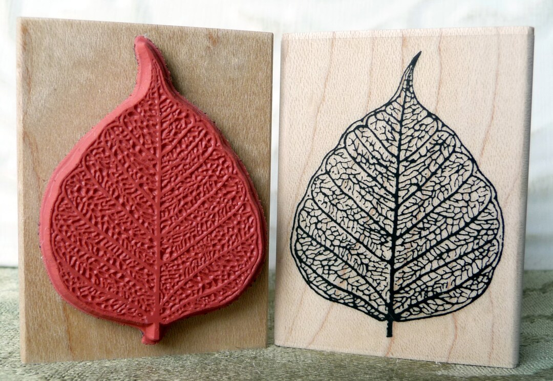 Skeleton Leaf Rubber Stamp From Oldislandstamps - Etsy