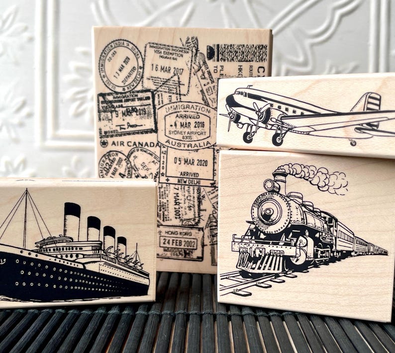 Vintage Steam Engine Train Rubber Stamp From Oldislandstamps - Etsy