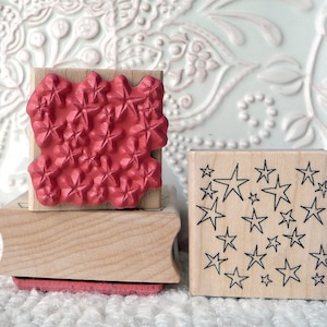 Star Background Rubber Stamp From Oldislandstamps - Etsy