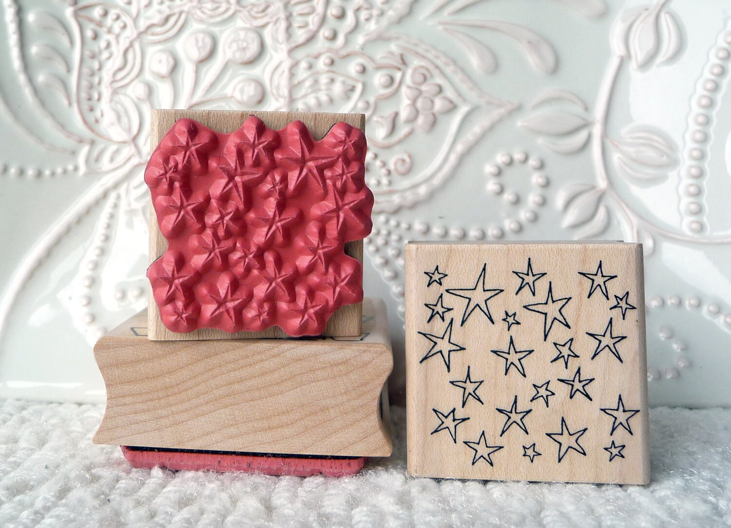 Star Background Rubber Stamp From Oldislandstamps - Etsy