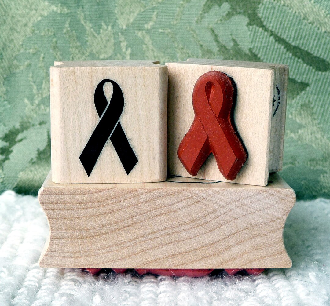 Awareness Ribbon Rubber Stamp From Oldislandstamps - Etsy