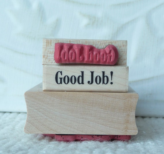 Good Job Rubber Stamp From Oldislandstamps - Etsy