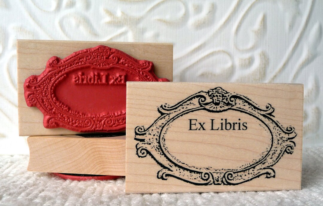Roman Bookplate Ex Libris Rubber Stamp From Oldislandstamps - Etsy