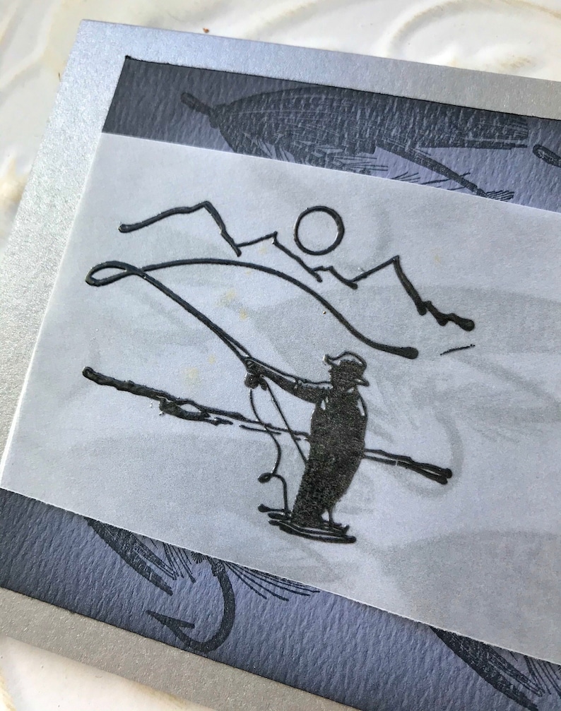 Fishing Fly Lure Rubber Stamp From Oldislandstamps - Etsy